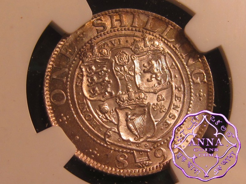 Great Britain 1898 Victoria Shilling NGC MS64