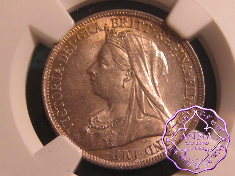 Great Britain 1898 Victoria Shilling NGC MS64